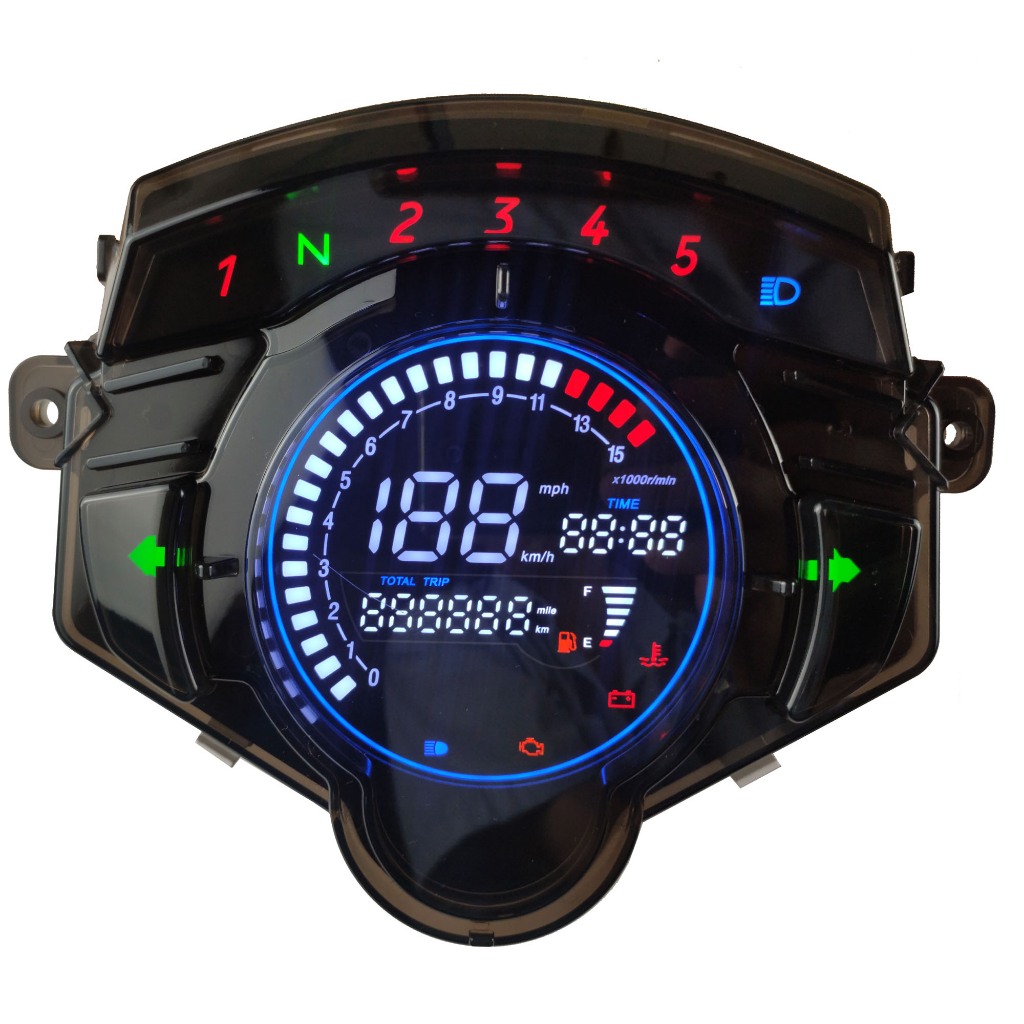 For Yamaha LC135 V2 V3 V4 V5 V6 4S/5S Digital Meter Full LCD meter ...