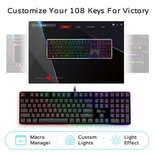 Royal Kludge RK918 Full RGB Backlit Wired Mechanical Keyboad 104Key 100 ...
