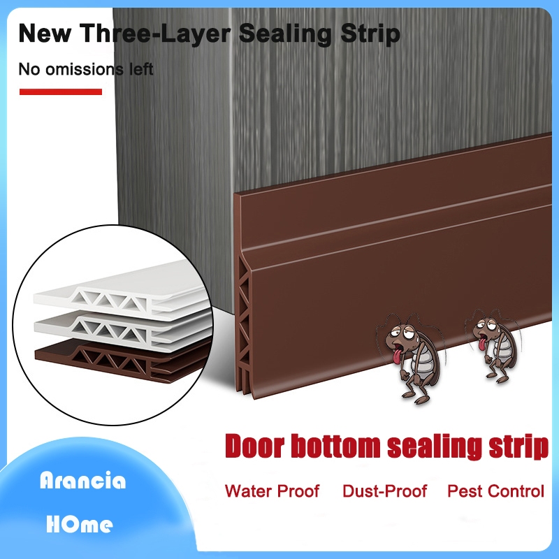Baimi Three-Layer Hollow Door Bottom Sealing Strip Soundproof Room Door Bottom Seam Sticker Anti ...