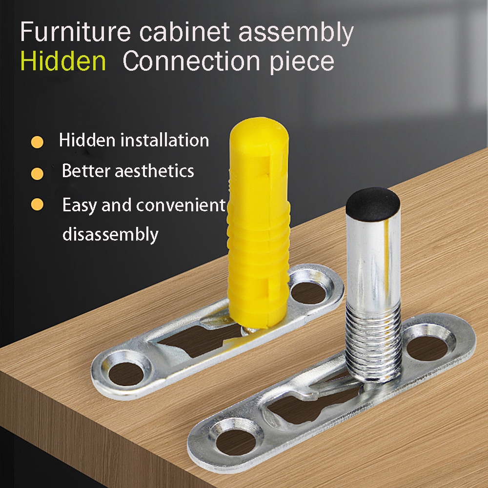 5/10PCS 2 in 1 connector invisible Connector Cabinet Wardrobe Non ...