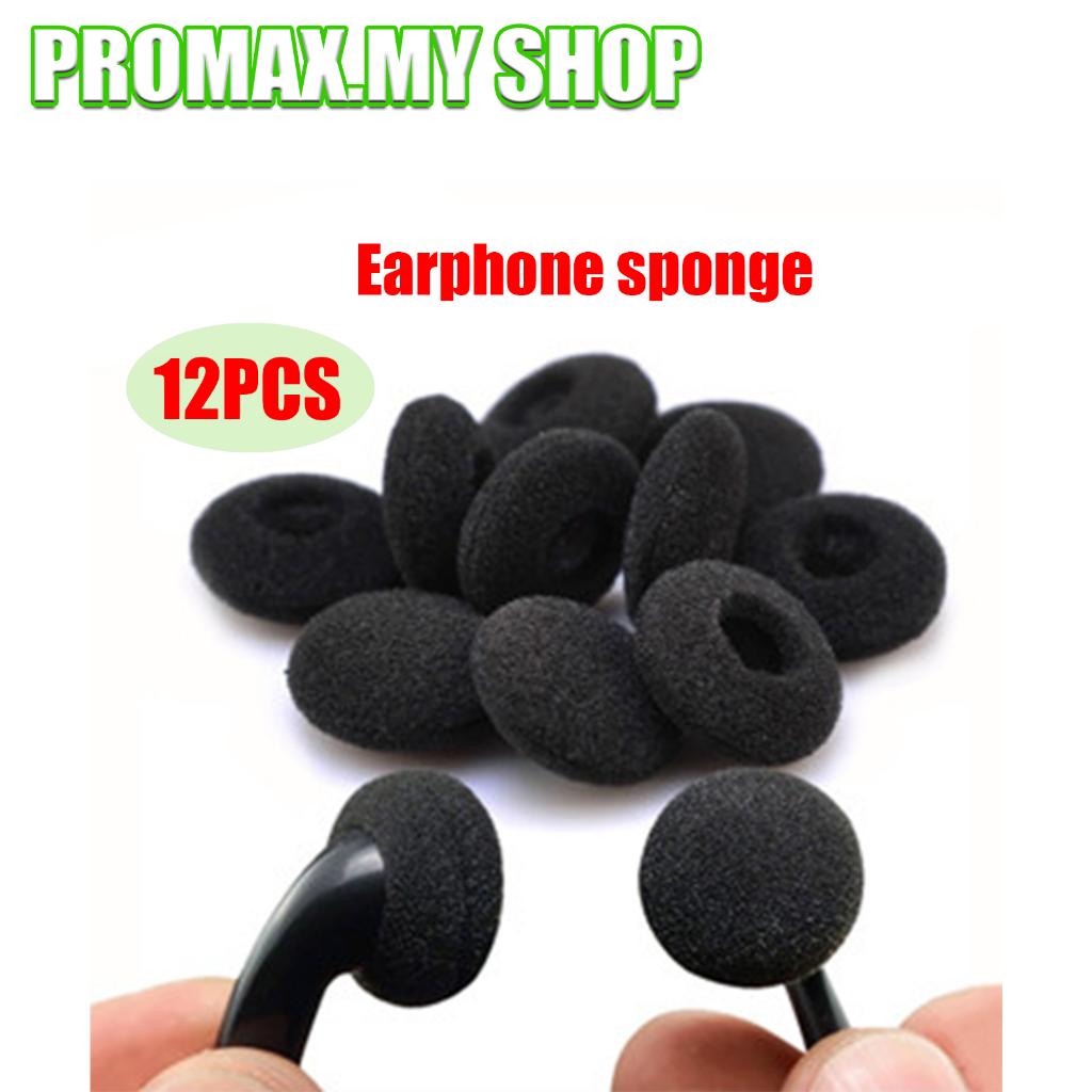 【PROMAX.MY SHOP】12pcs Earphone sponge, Two Way Radio Earpiece earphone ...