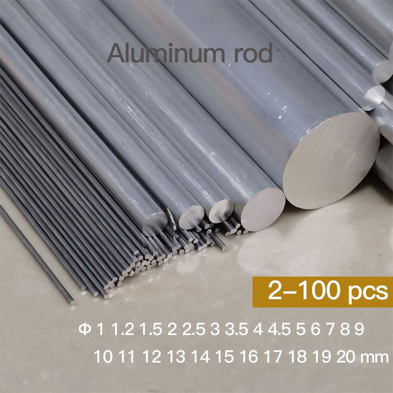 FUYI 2-100pcs aluminum solid rod Φ 1-20mm diameter 300 500mm length ...