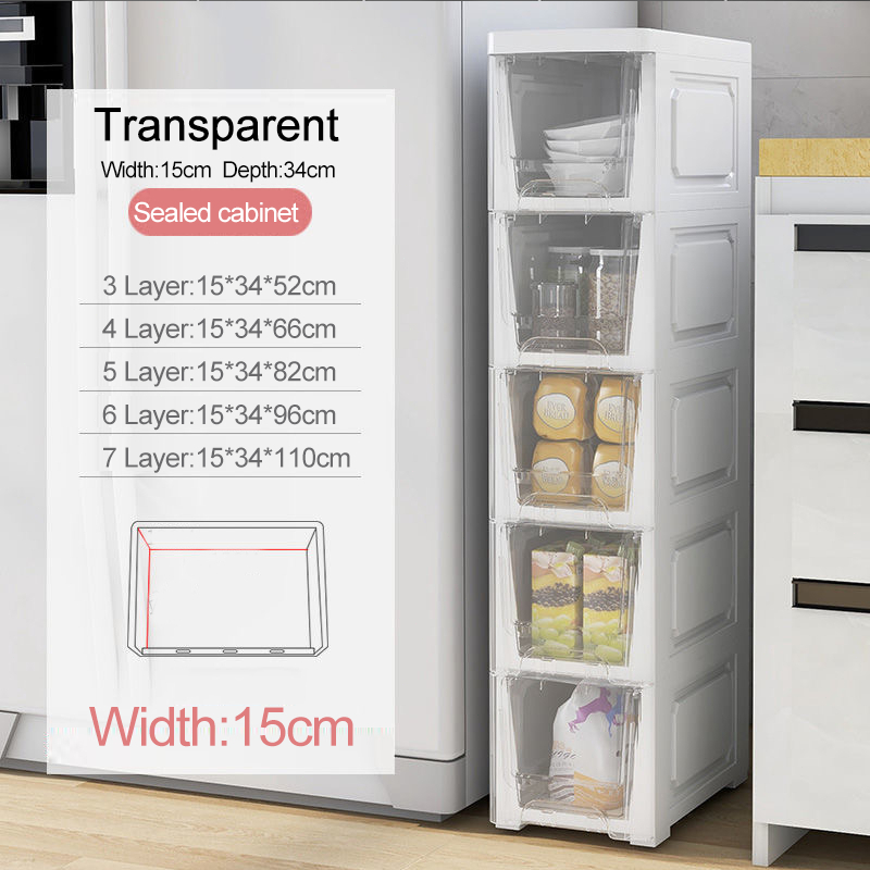 IKEA Slim Plastic Storage Drawer Cabinet WIth Wheel Rak Tudung Bertutup ...