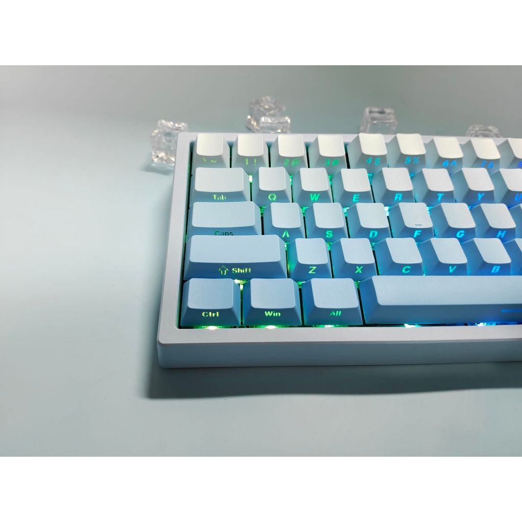 WOMIER Side Printed Keycaps 136 Keys Shine-through Double Shot PBT Key ...