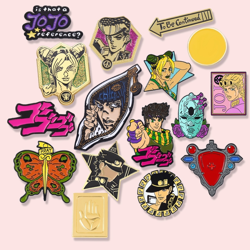 Animation Peripheral Bizarre Adventure Cartoon Character Enamel Pin ...