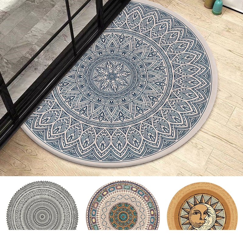 🇲🇾【MY STOCK&24H Delivery】Hari Raya Retro Floor Mat Simple Semi Circular ...