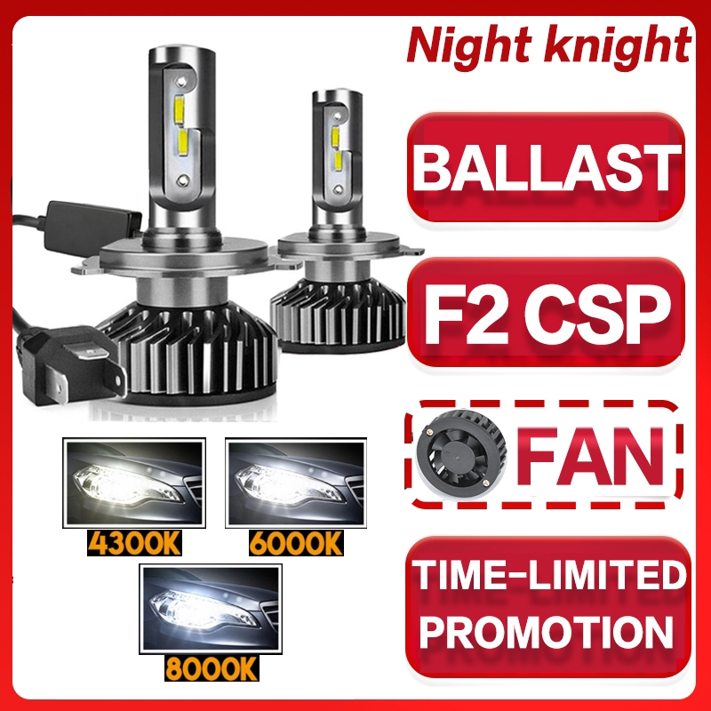 1 Pair CSP Car LED Headlight Bulbs H4 H7 H8 H10 9012 H11 H27 9005 HB3 9006 HB4 H1 Light 3000K ...