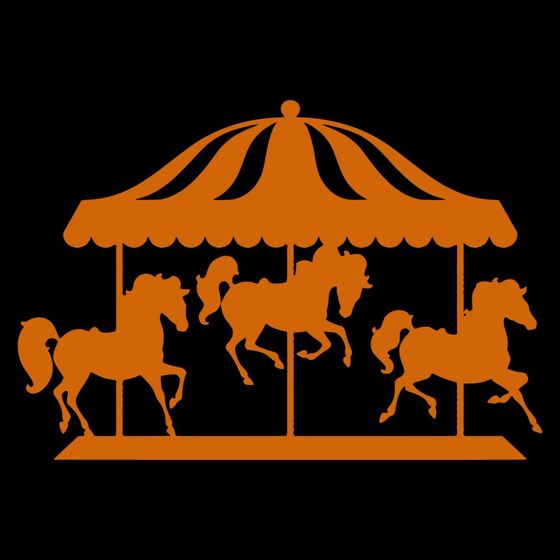 Carousel Glow Sticker Kids Room Wall Switch Decoration Merry-go-round ...