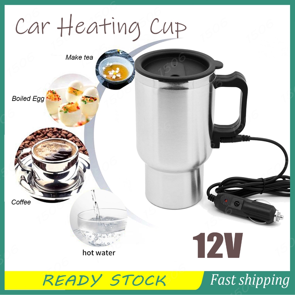 🔥IN Stock🔥450ml Car Heating Thermos Cup 12V Water Heater Kettle ...