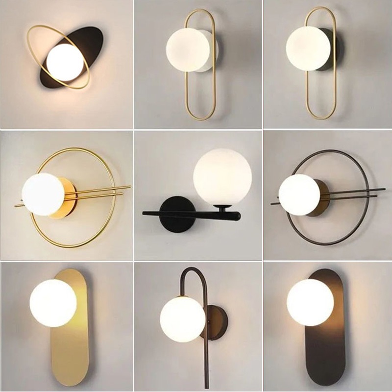 Nordic Wall Light Living Room Background Wall Lights Bedroom Bedside ...