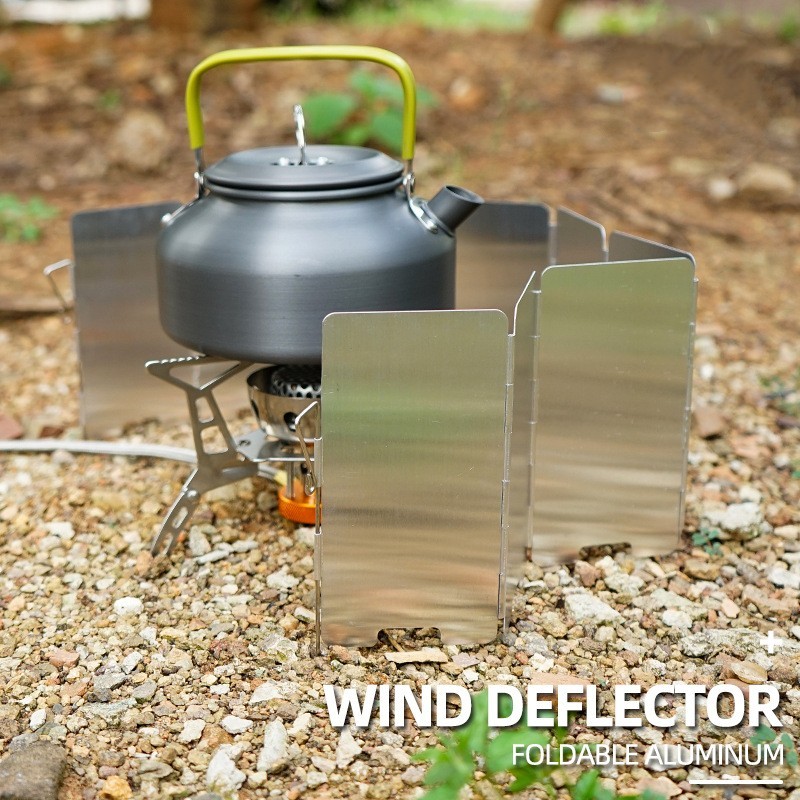 10 Plates Portable Windshield Foldable Outdoor Stove Windscreen Camping ...