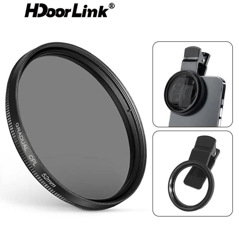 HdoorLink 52mm Camera Lens CPL Polarizer Mobile Phone Lens Light ...