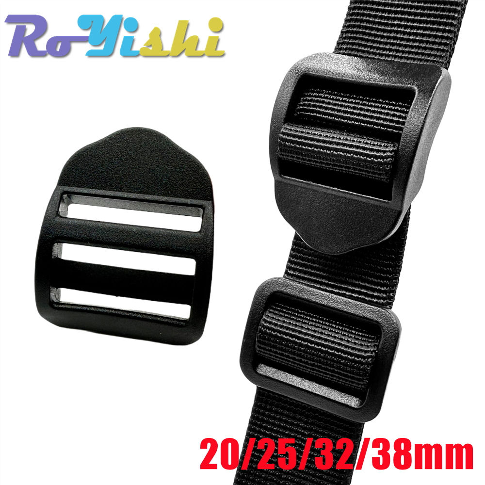 5 Pcs/Pack Black Ladder Lock/Tri-Glide Slider Plastic Buckles For ...