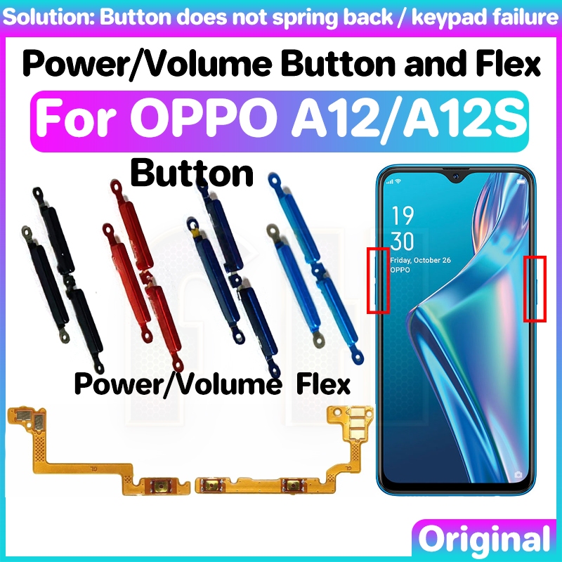 Power Volume button flex For OPPO A12 A12S S Side key Switch Power ON ...