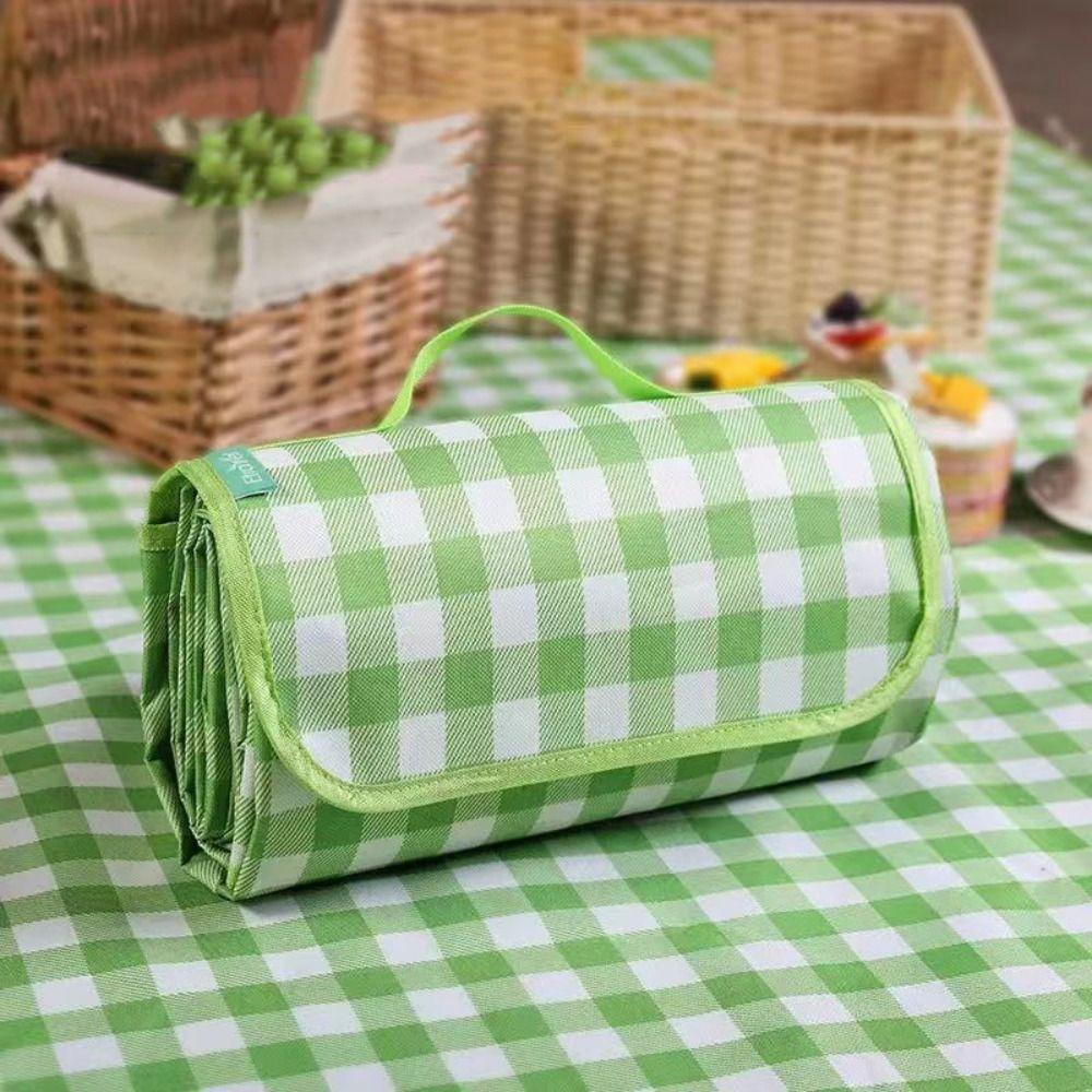 Green Outdoor picnic mat, Extra Large Beach Blanket, Foldable ...