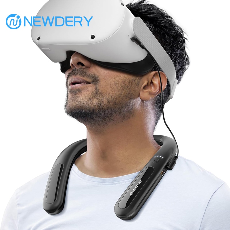 NEWDERY Battery Pack for Oculus Quest 2, 10000mAh Hanging Neck Power ...