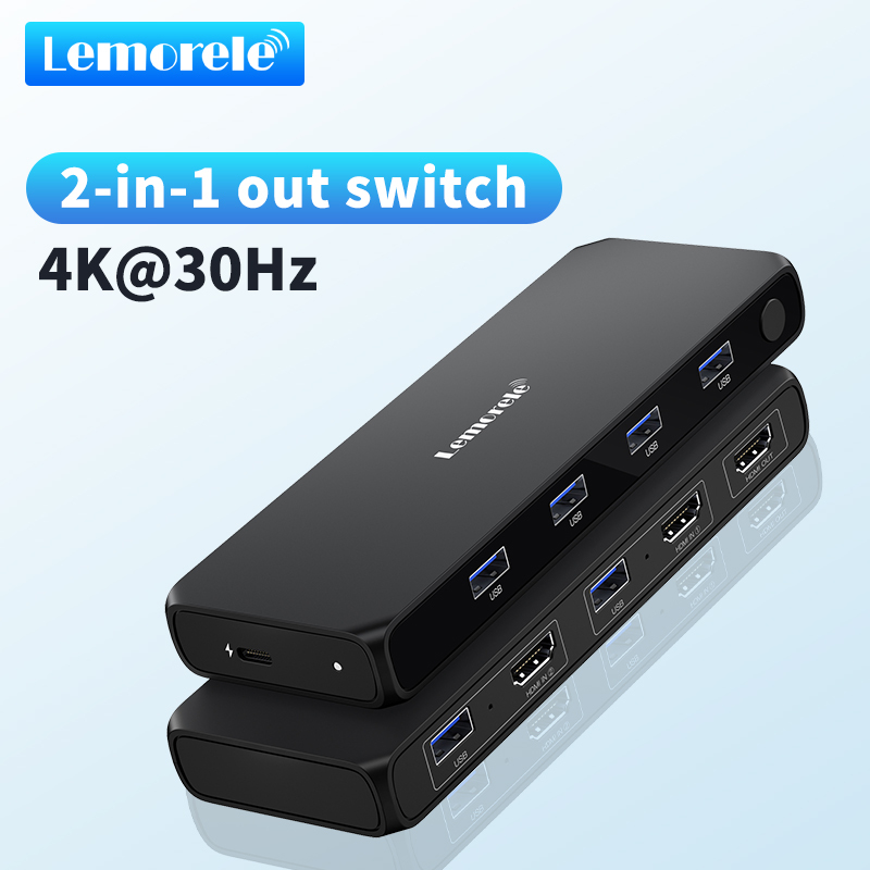 Lemorele G98 Switch Adapter USB-C Hub 4K 30Hz HDMI & USB-A Docking Station | Shopee Malaysia