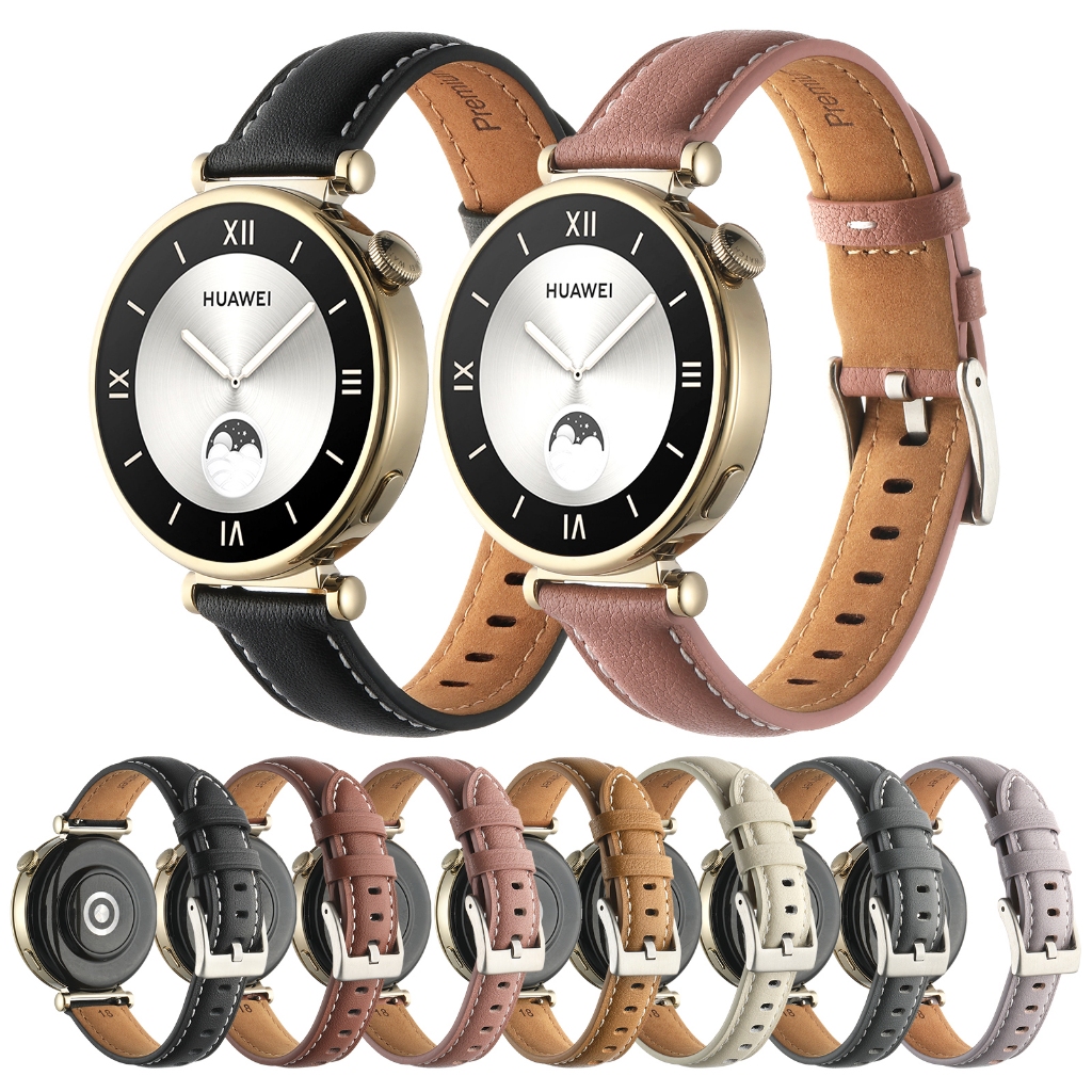 18mm Leather Metal Buckle Watch Strap For Huawei Watch gt 4 Strap 41mm ...