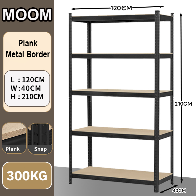 MOOM rak besi bertingkat Metal Rack 60/80/120CM Strong Load-Bearing ...