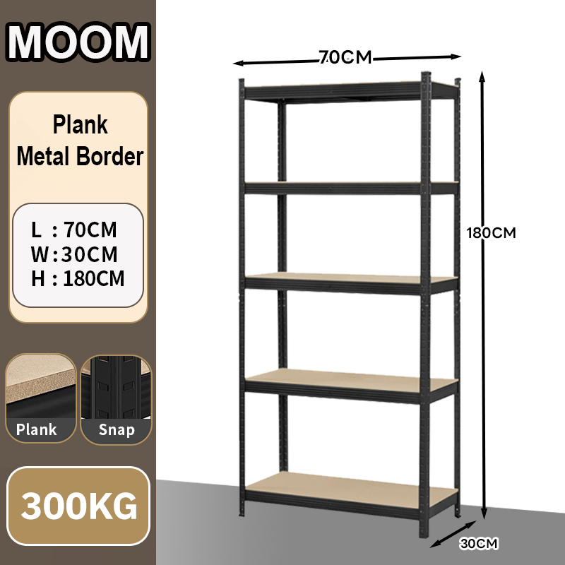 MOOM rak besi bertingkat Metal Rack 60/80/120CM Strong Load-Bearing ...