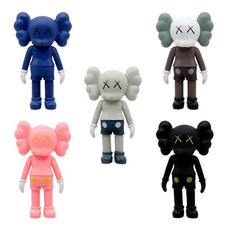 5Pcs/Set 8cm KAWS Anime Figure XX Eyes Q Version PVC Action Figures ...