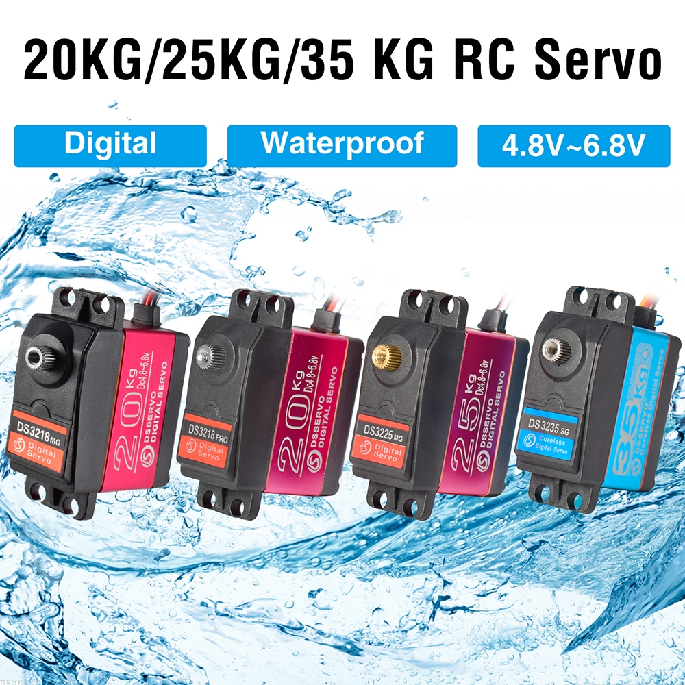 Dsservo Waterproof Servo 20KG 25KG 35KG 180/270 Degree Metal Gear ...