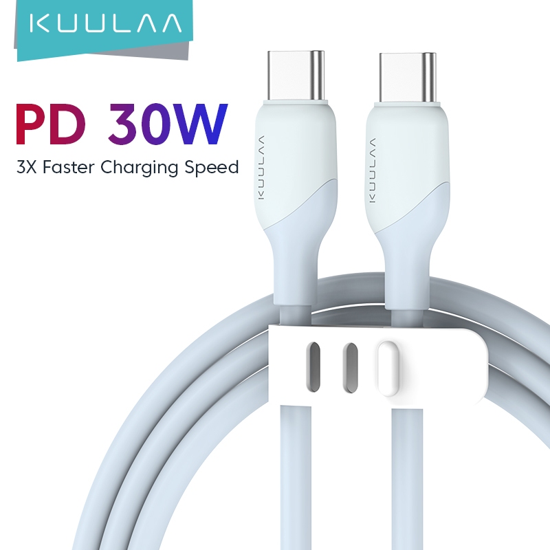 KUULAA MFI C-C 60W Usb Type C To Cable 60w Pd Qc 4.0 Quick Charge Usb-C For iPhone 15 Pro Max ...
