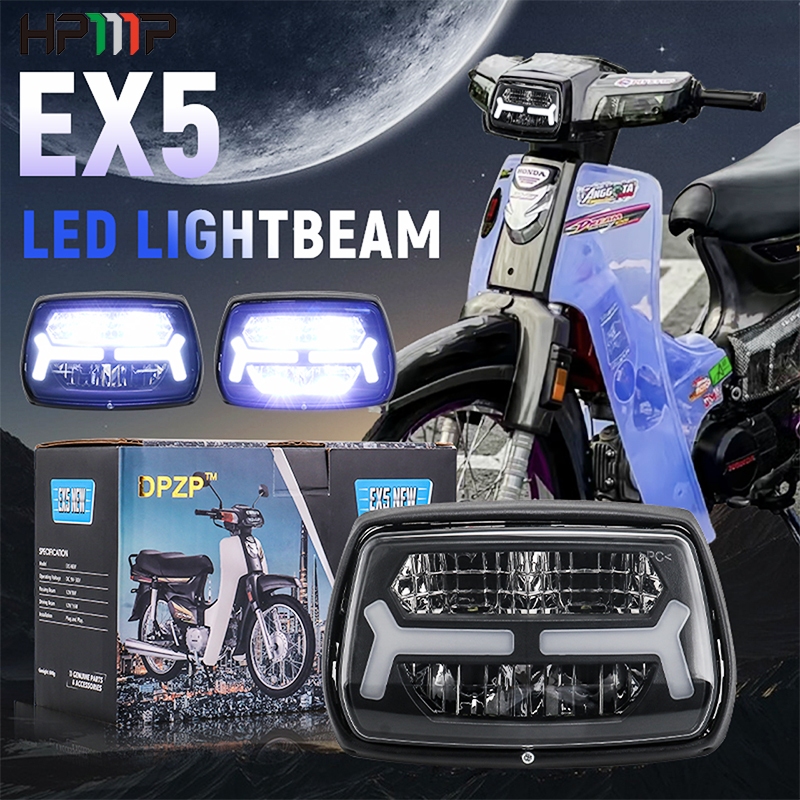 EX5 LED HEADLAMP PNP HEADLIGHT WITH LIGHT STRIP STRONG LIGHT WATERPROOF ...