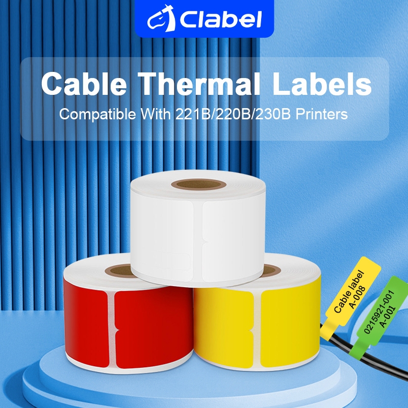 CLABEL 220B/230B/221B Label Printer Wire And Cable Thermal Label Sticker Roll Waterproof ...