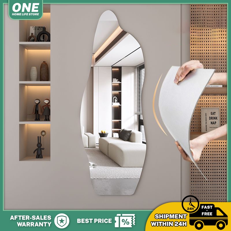 Full body mirror acrylic soft mirror irregular clouds shaped bear ...