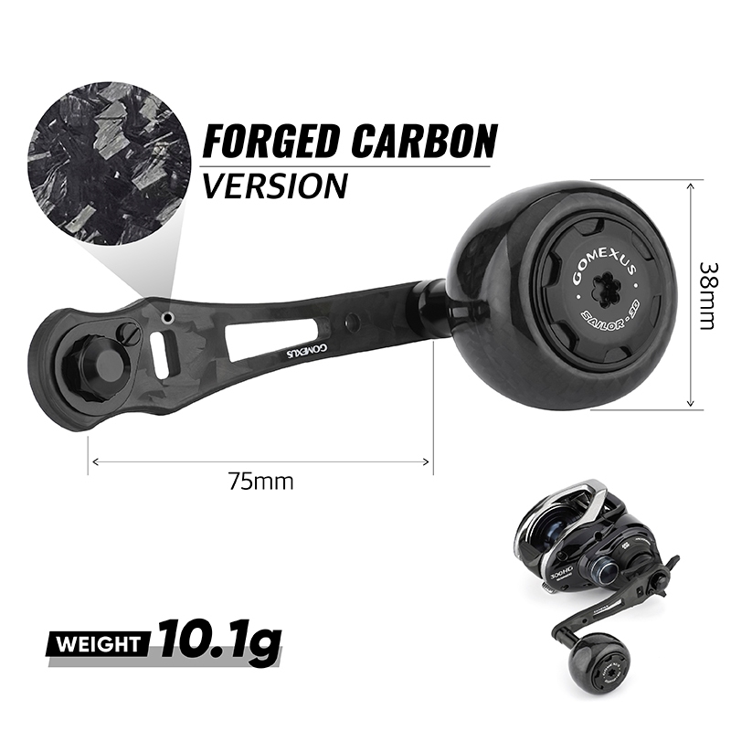 Gomexus 75mm BC Power Handle Jigging Carbon for Shimano Calcutta ...