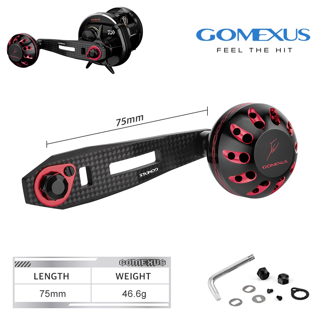Gomexus 75mm BC Power Handle Jigging Carbon for Shimano Calcutta ...
