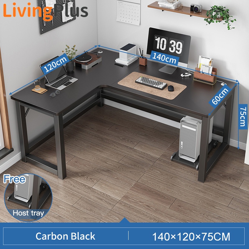 L Shape Table Carbon Fiber Office Table Meja Pejabat Computer Desk Meja ...