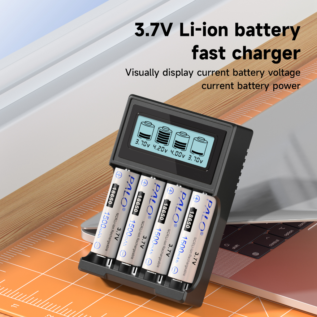 Cityork Universal 4 Slots LCD Li-ion Battery Charger With USB Interface ...