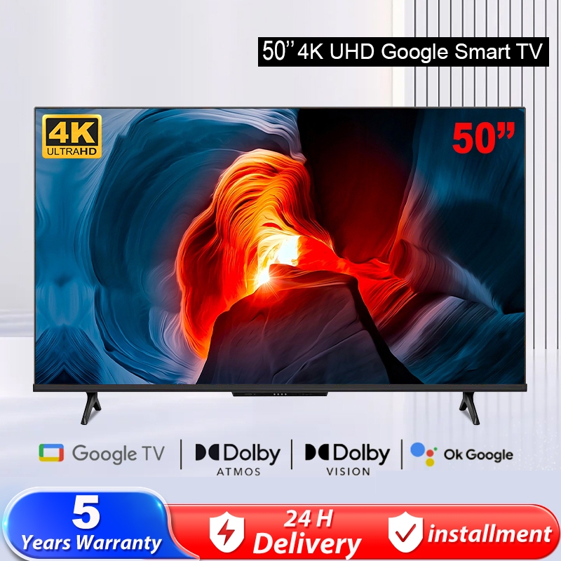 Smart TV 50 Inch Android TV 4K UHD Slim Flat Screen HDR EXPOSE ...