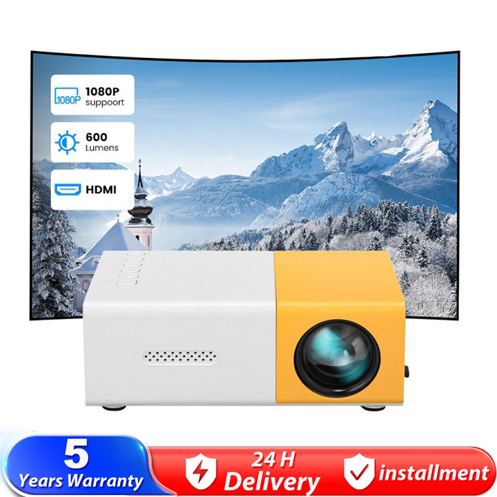 Projector Mini Portable 1080P Wireless Connection Home Projector HDMI ...