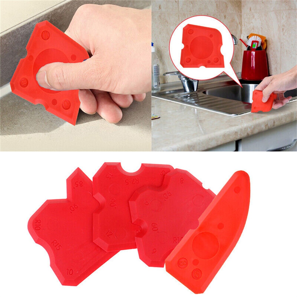 4PCS Silicone Sealant Cement Scraper Caulking Finishing Tool Spreader ...
