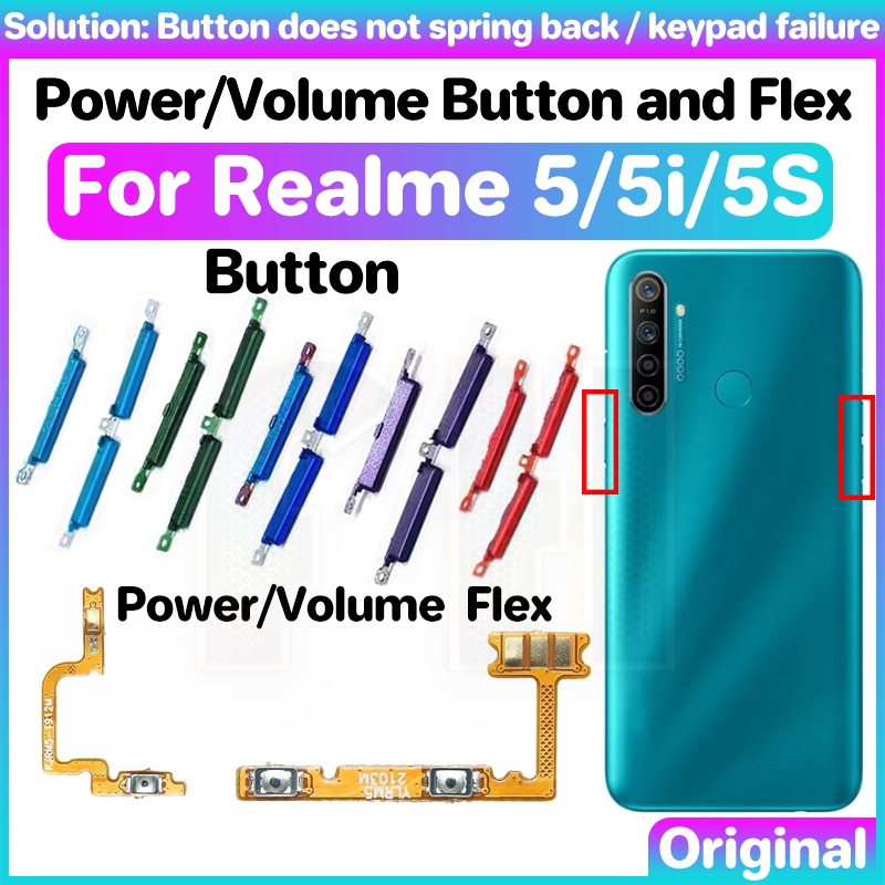 Poower Volume button flex For OPPO Realme 5 5i 5s i s Side key Switch ...