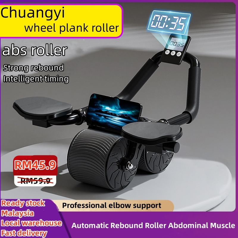 Roller abs roller excercise equipment abdominal wheel Automatic Rebound ...