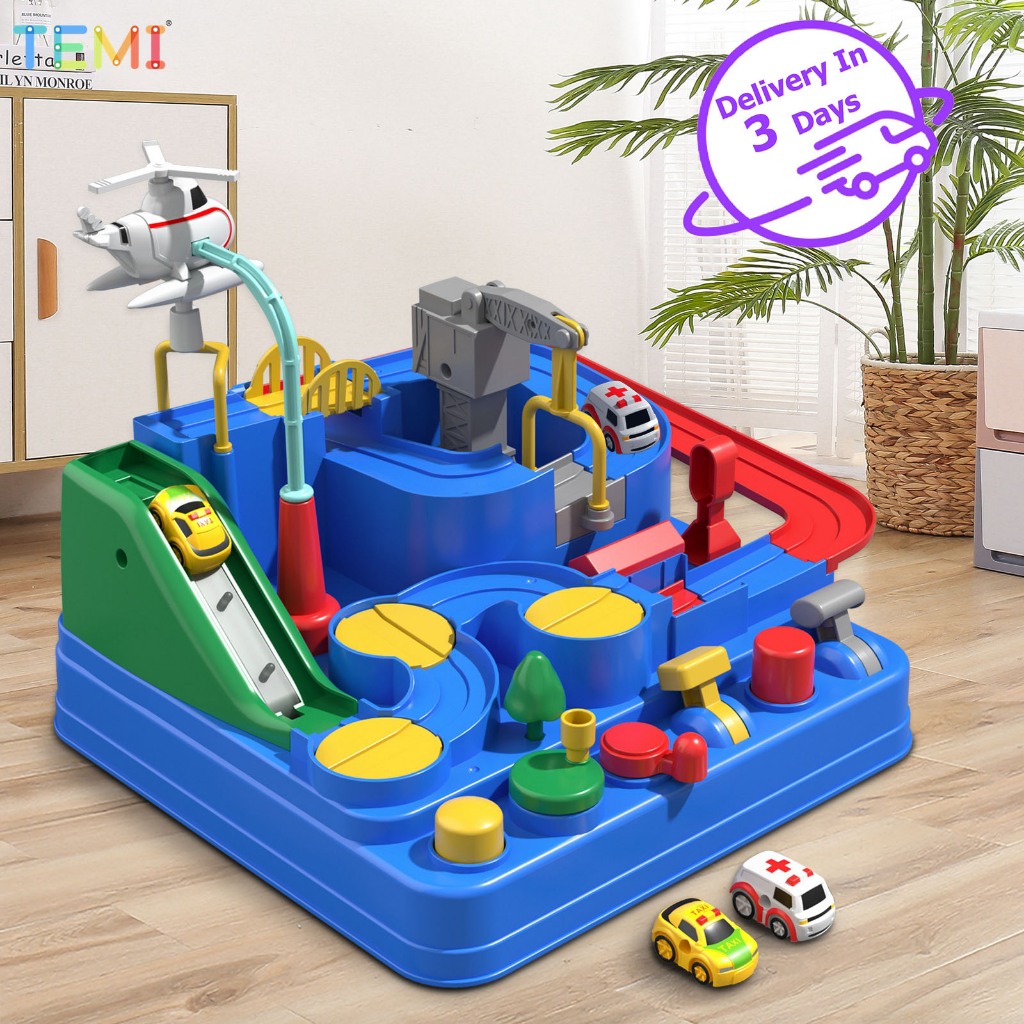 ⭐Shipping from MalaysiaTEMI⭐ Car Adventure Toy Set Track & Car Play Set ...