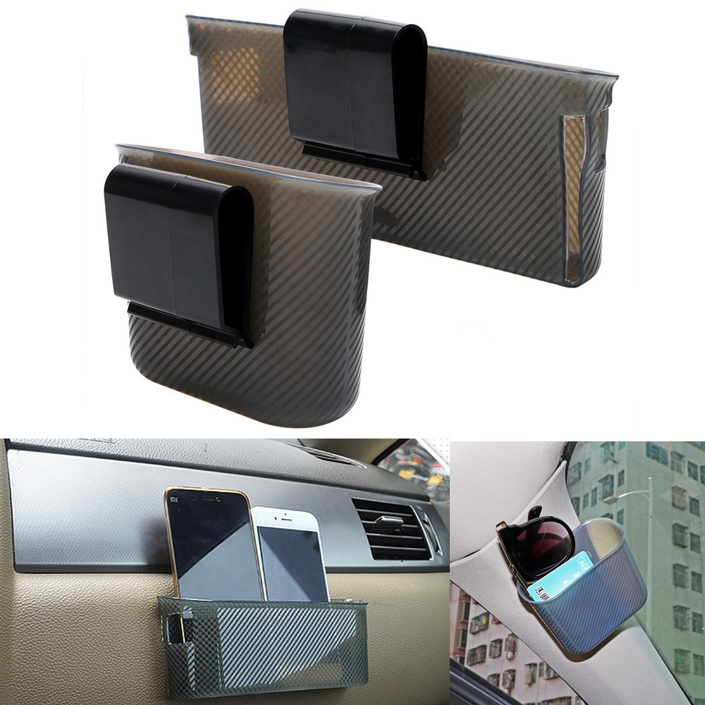 1Pcs Multifunction Car Storage Box Organizer Carbon fiber patterned ...