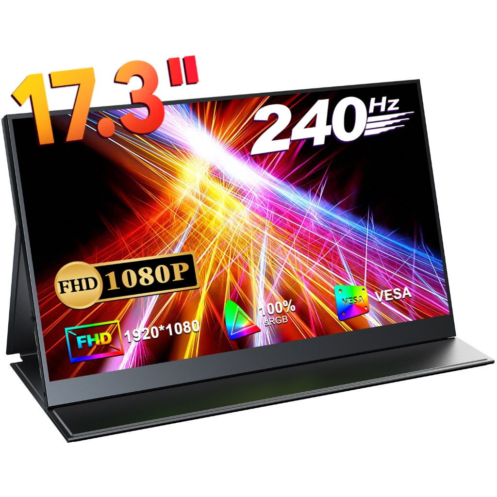 UPERFECT 17.3 Portable Monitor 1080P Full HD 240Hz Gaming displays with ...