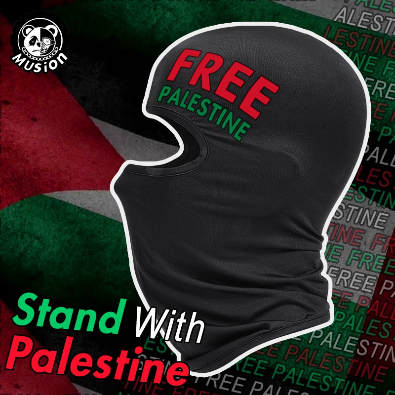 Musion Free Palestine Balaclava Full Face Mask Save Gaza Motorcycle ...