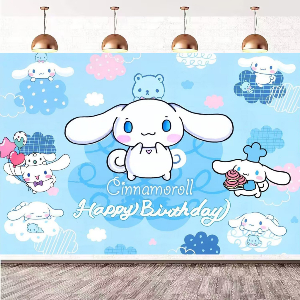 Sanrio Cinnamoroll Birthday Backdrop Banner Party Decoration Photo ...