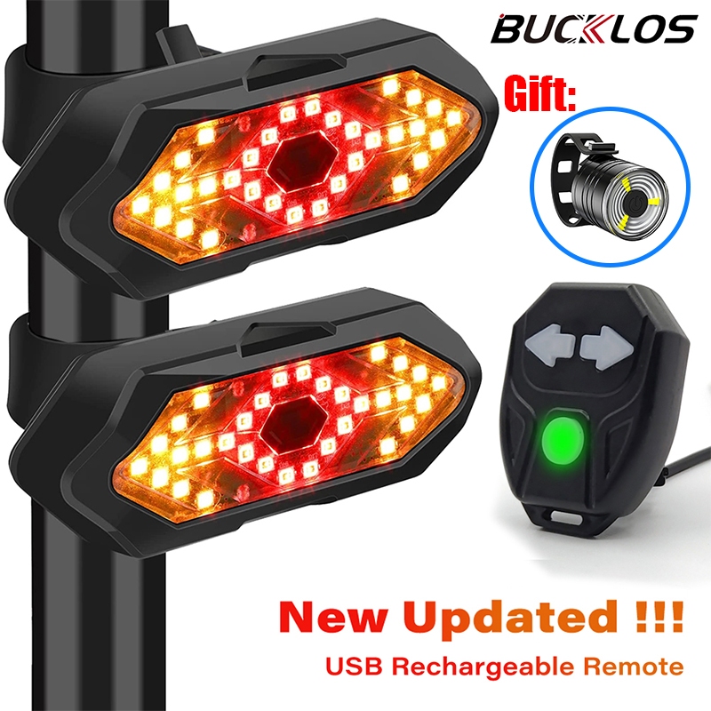 Bike Turn Signals Remote Control Bicycle Direction Indicator MTB LED ...