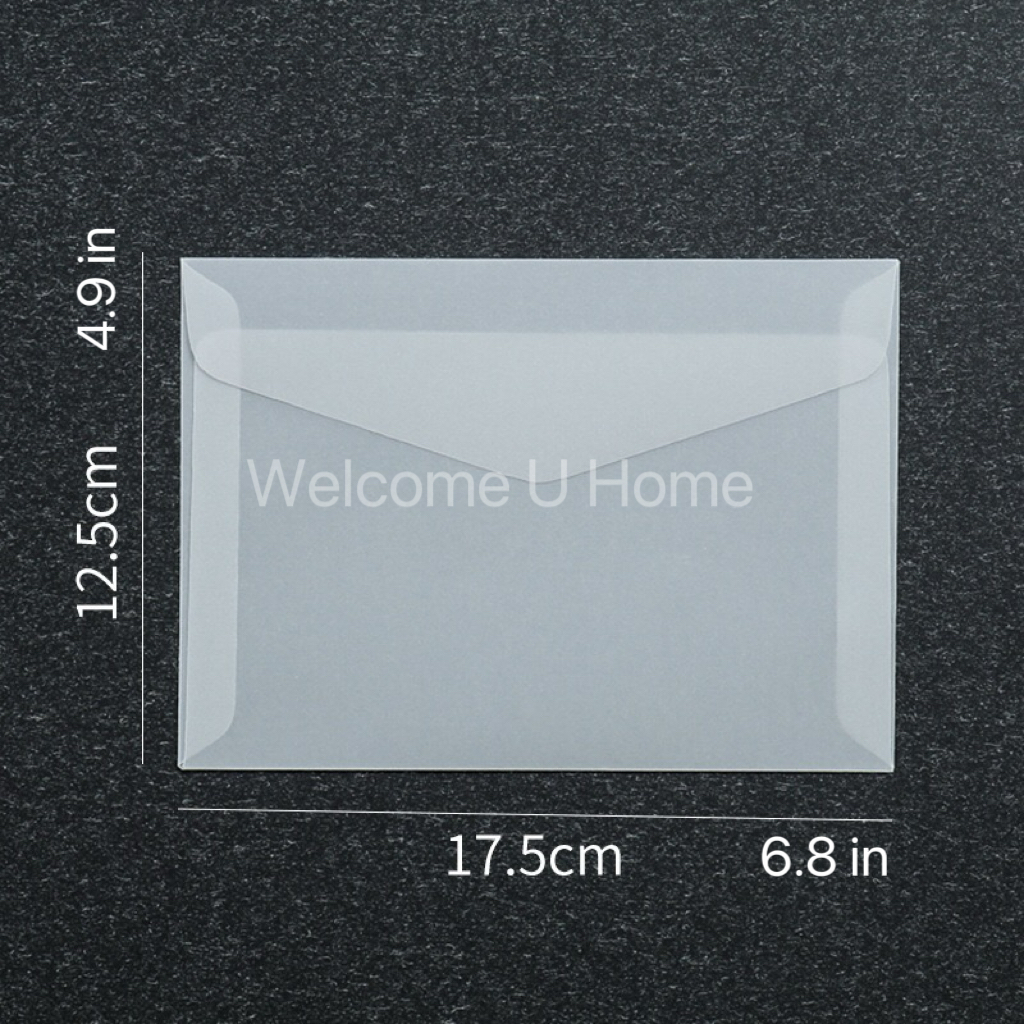 🔥A5 6 7 Wedding Card Envelope Greeting Card Clear Envelope Vellum Paper ...