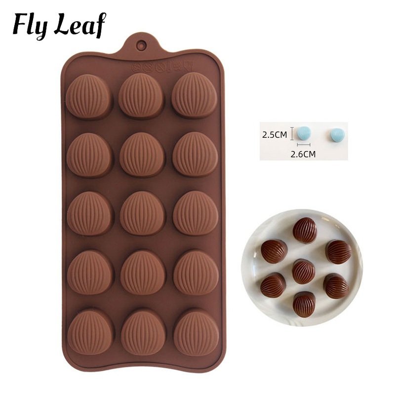 Fly Leaf DIY Nut Shaped Chocolate Mold Hand Made Candy Jelly Silicone ...