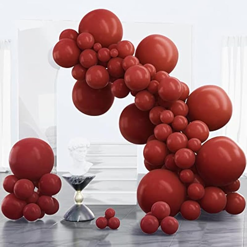 Ruby Red Balloons, 50 pcs Dark Red Balloons Different Sizes Pack of 18 ...