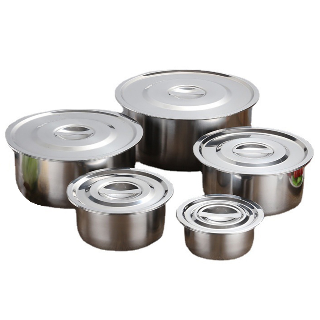 【Malaysia Spot Sale】5 in1 Stainless Steel Cooking Stock Pot Set Kitchen ...