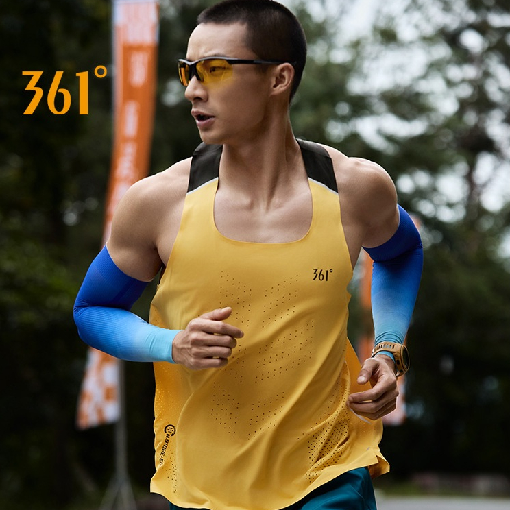 361 Degrees Men Sports Vest Short-Sleeved Shorts Running Clothing ...